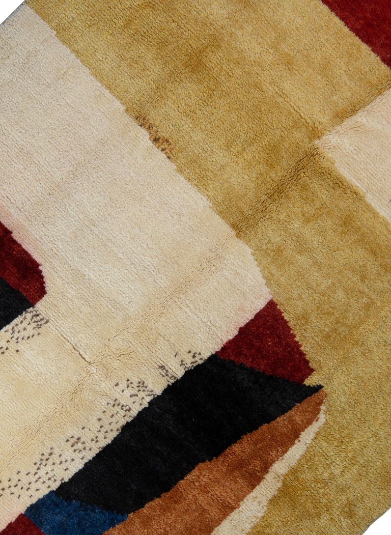 Abstract Modern Hand Knotted Rug, 100% Wool, Custom Options Available ...