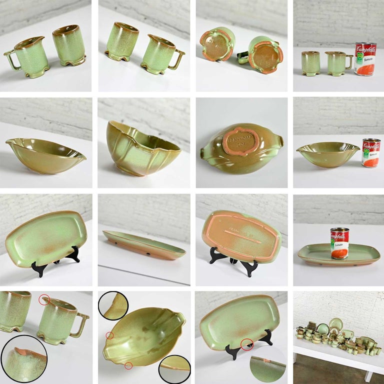 83 Pc Frankoma Dinnerware Set Plainsman Lazybones Westwinds Green ...