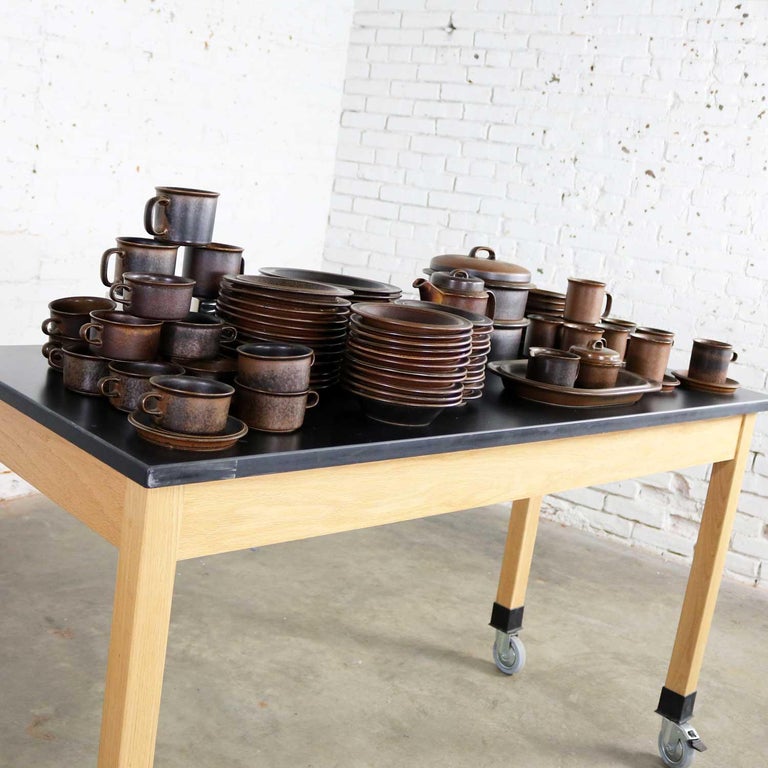 83 Pc Set Vintage Midcentury Ruska Stoneware by Ulla Procope for Arabia ...