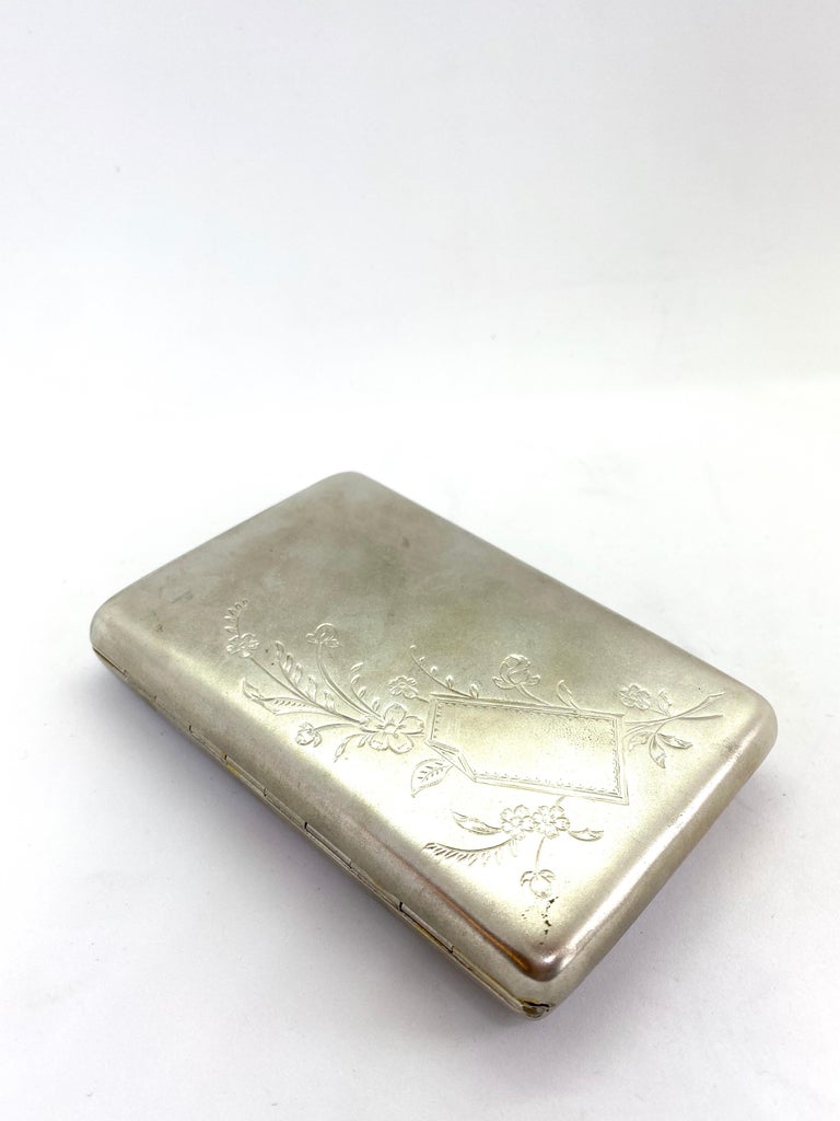 84 Silver Russian Cigarette Case at 1stDibs