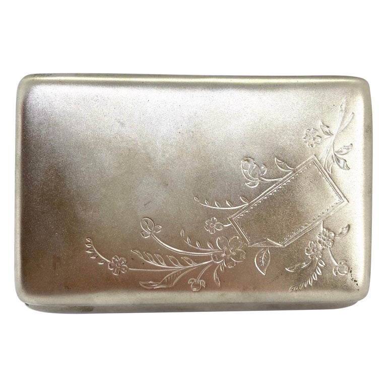 84 Silver Russian Cigarette Case at 1stDibs