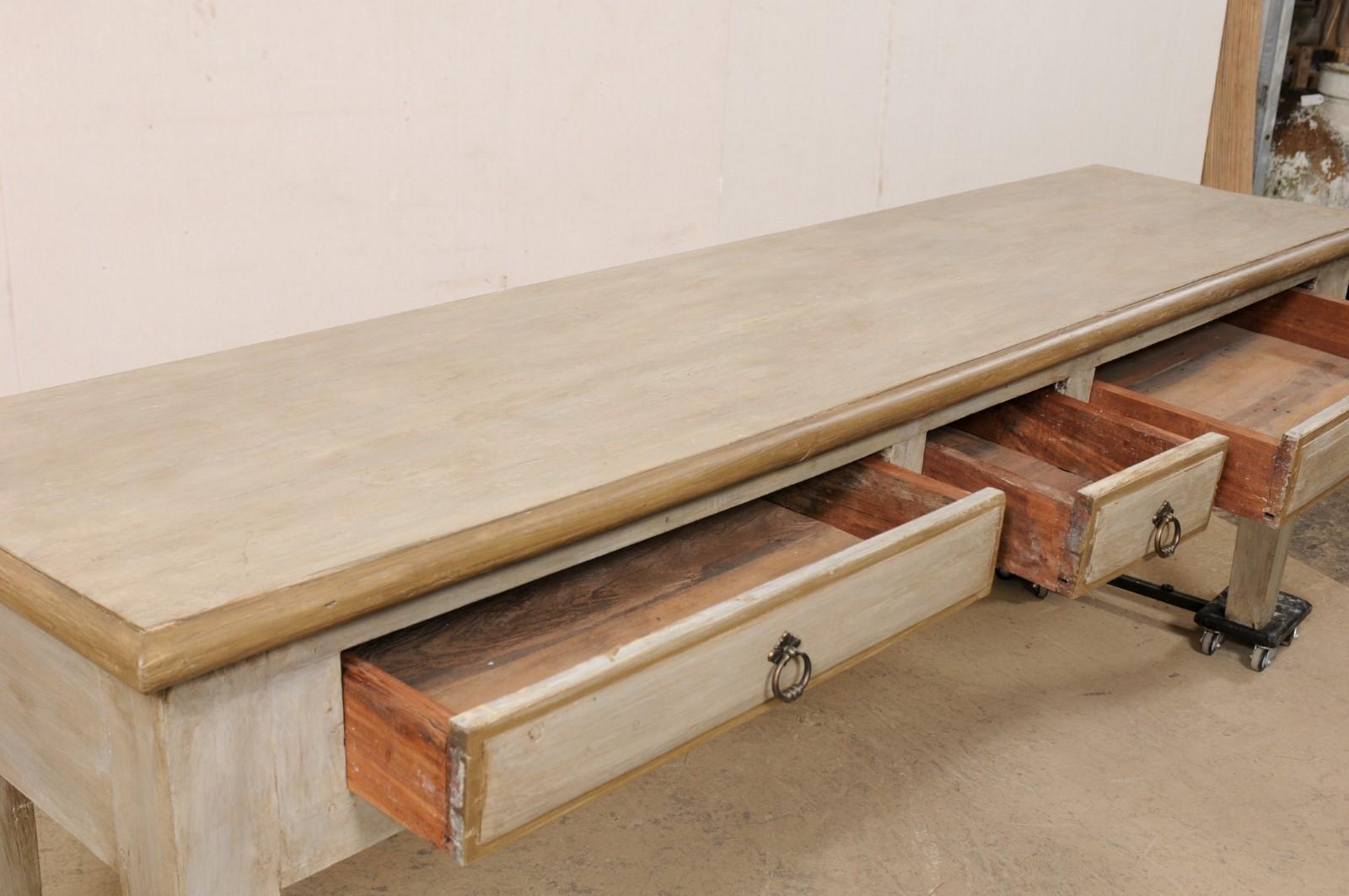 8.5+ Ft Long Brazilian Reclaimed Wood Console Table or a Great Kitchen ...