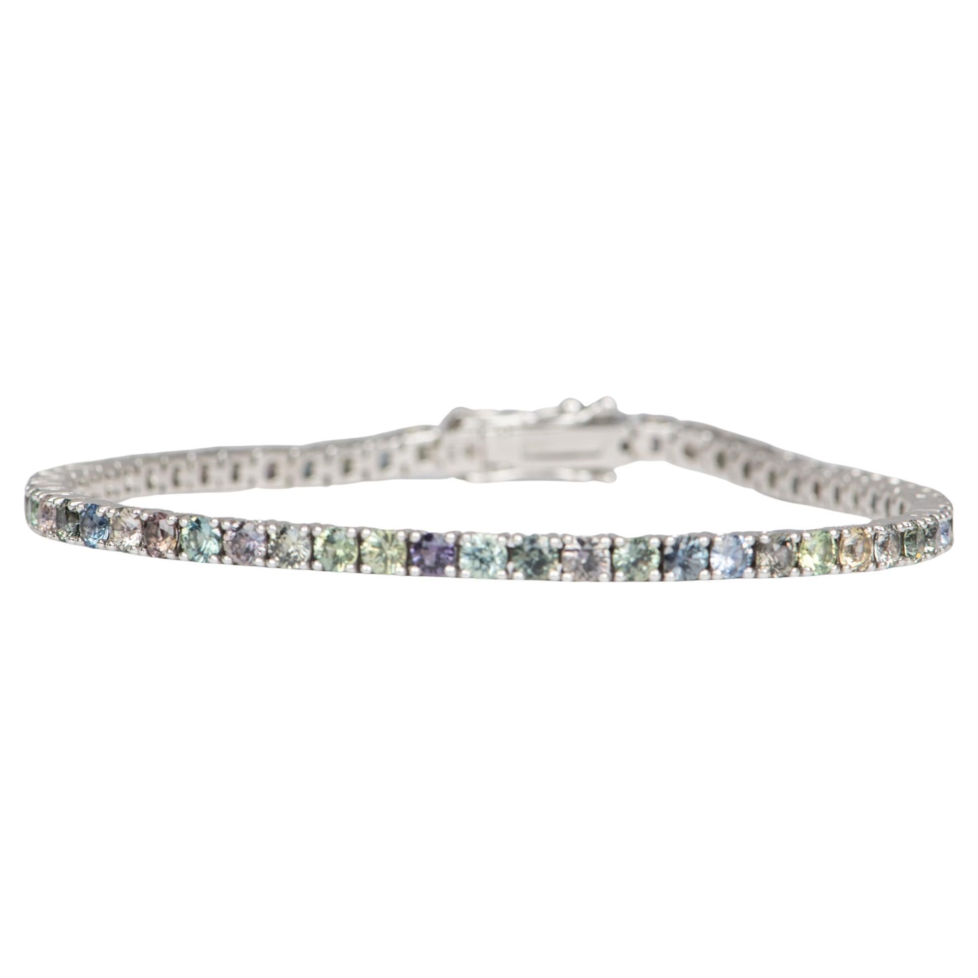 Magnificent Multi Color Sapphire Diamond Bracelet At 1stdibs Multi