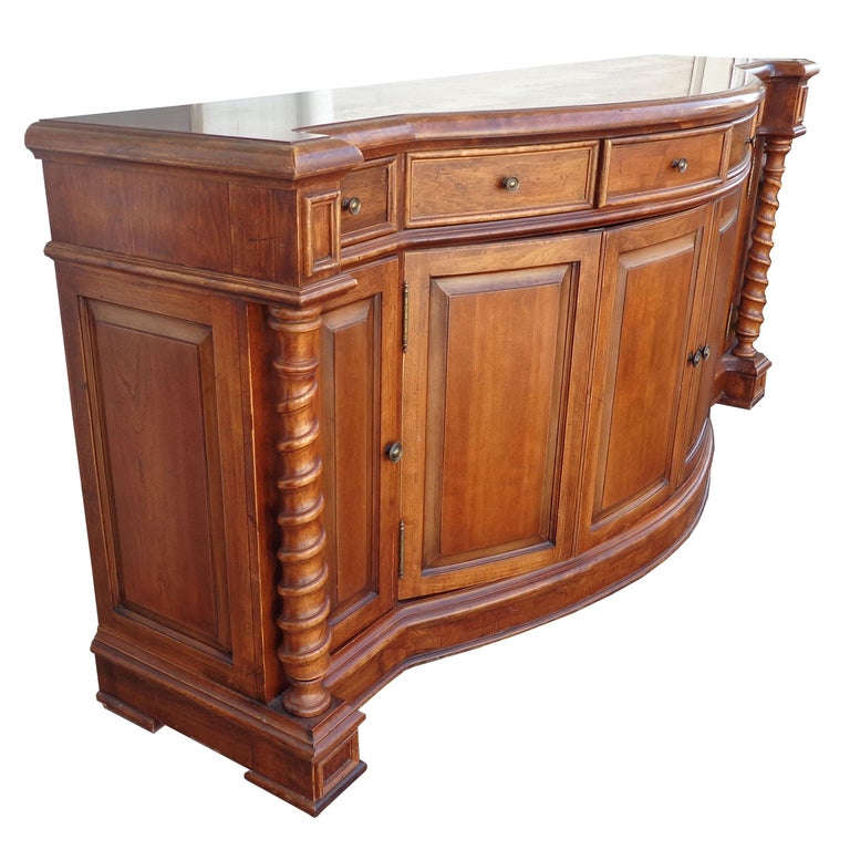 Carved English Style Sideboard Server Buffet For Sale at 1stDibs