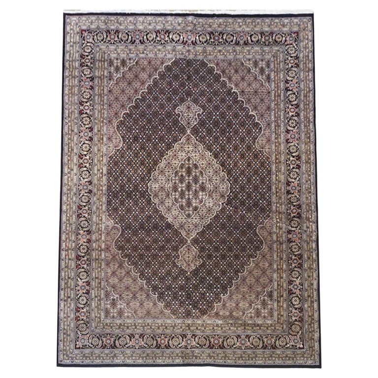 Wool and Silk Tabriz Rug For Sale at 1stDibs