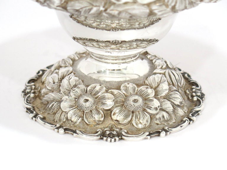 9 7/8 in - Sterling Silver Stieff Vintage Hand Chased Floral Repousse ...