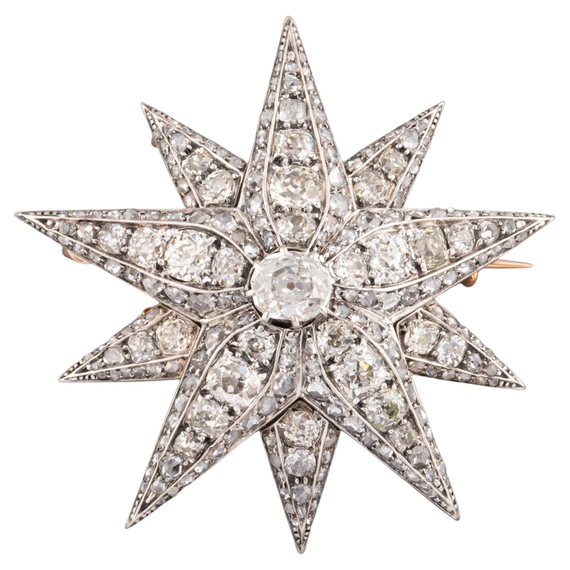 Antique Diamond Star Brooch at 1stDibs | victorian diamond star brooch ...