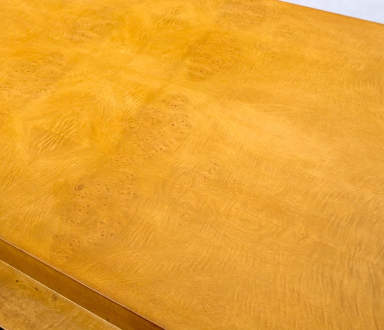 9 Drawers Art Deco Mid-Century Modern Burl Wood Bow Front Dresser Brass ...