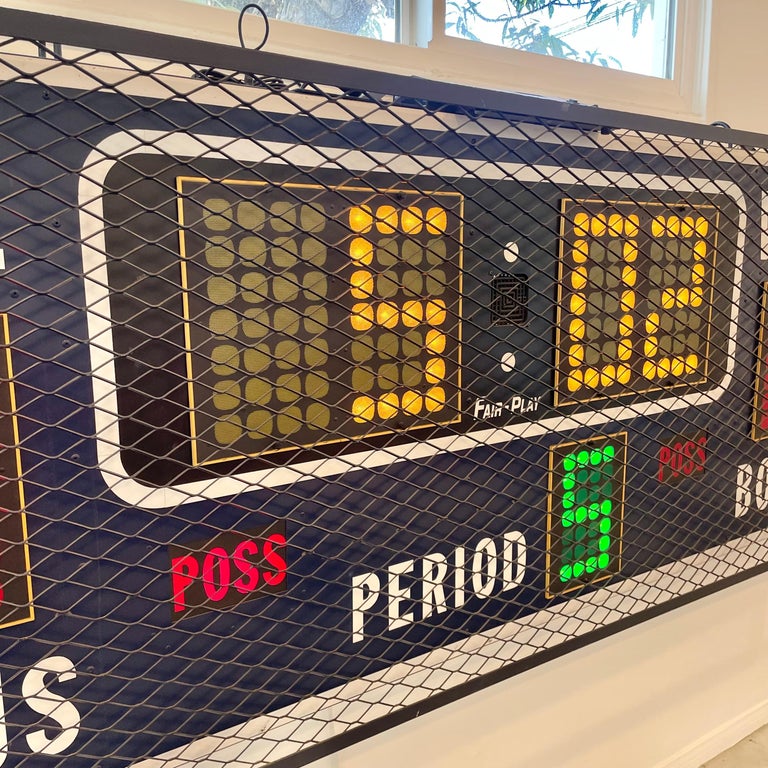 9 Foot Encaged Fair Play Basketball Scoreboard, 1980s USA at 1stDibs