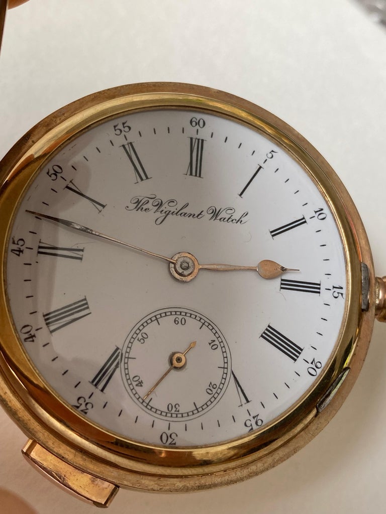9 Karat Gold Full Hunter Quarter Repeater Pocket Watch Signed the ...