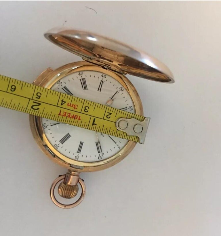 9 Karat Gold Full Hunter Quarter Repeater Pocket Watch Signed the ...