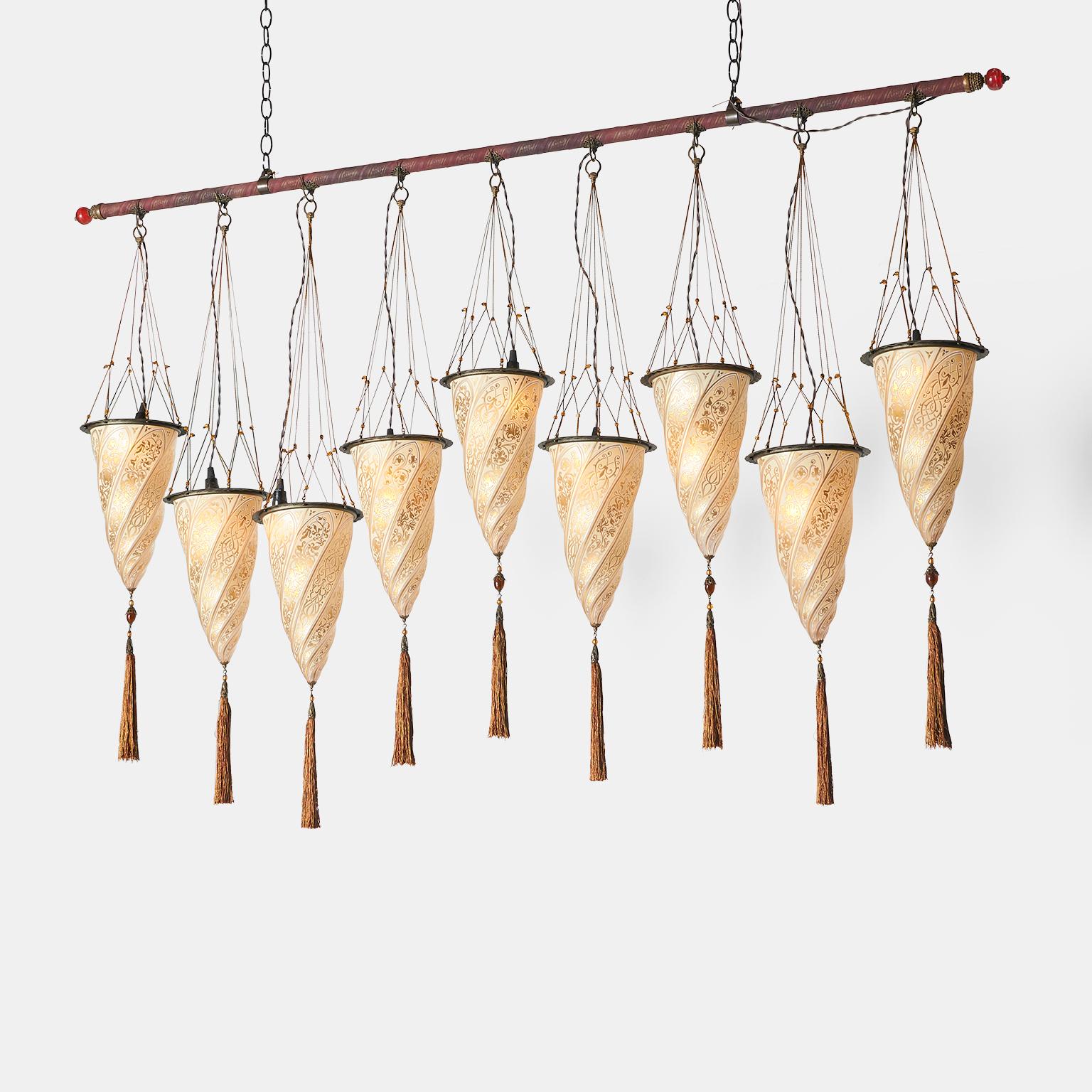 9 Light Cescendello Chandelier by Fortuny For Sale at 1stDibs