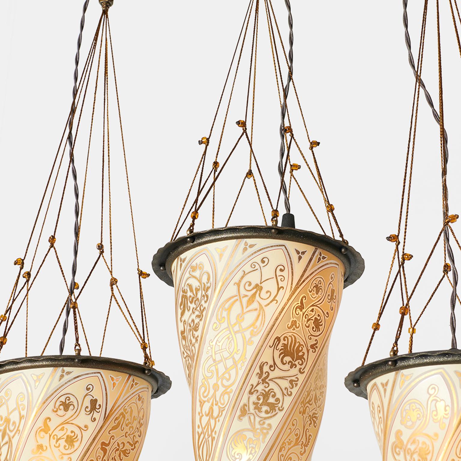 9 Light Cescendello Chandelier by Fortuny For Sale at 1stDibs