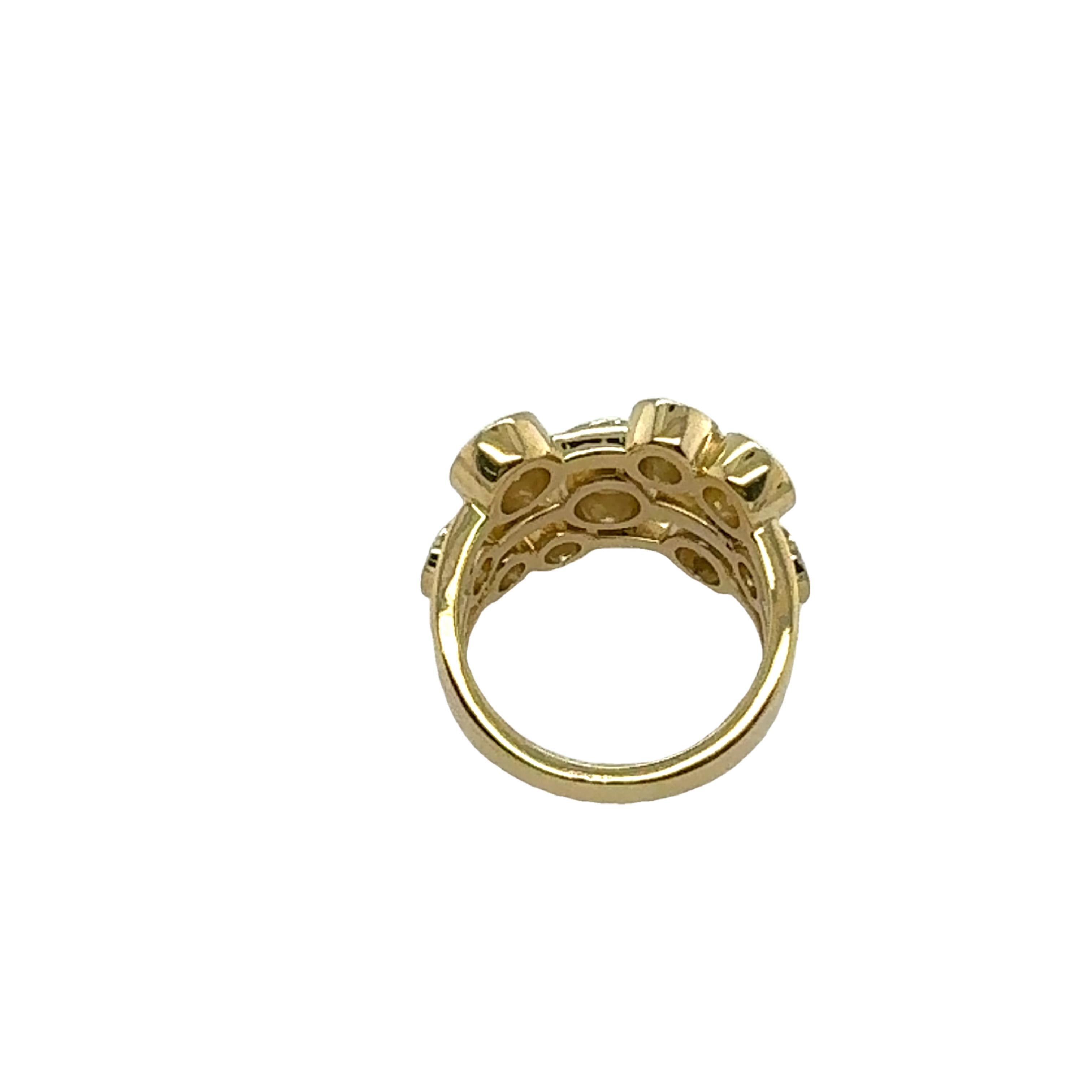9-Stone Diamond Ring, Set With 3.17ct Round Brilliant Diamonds In 18ct ...