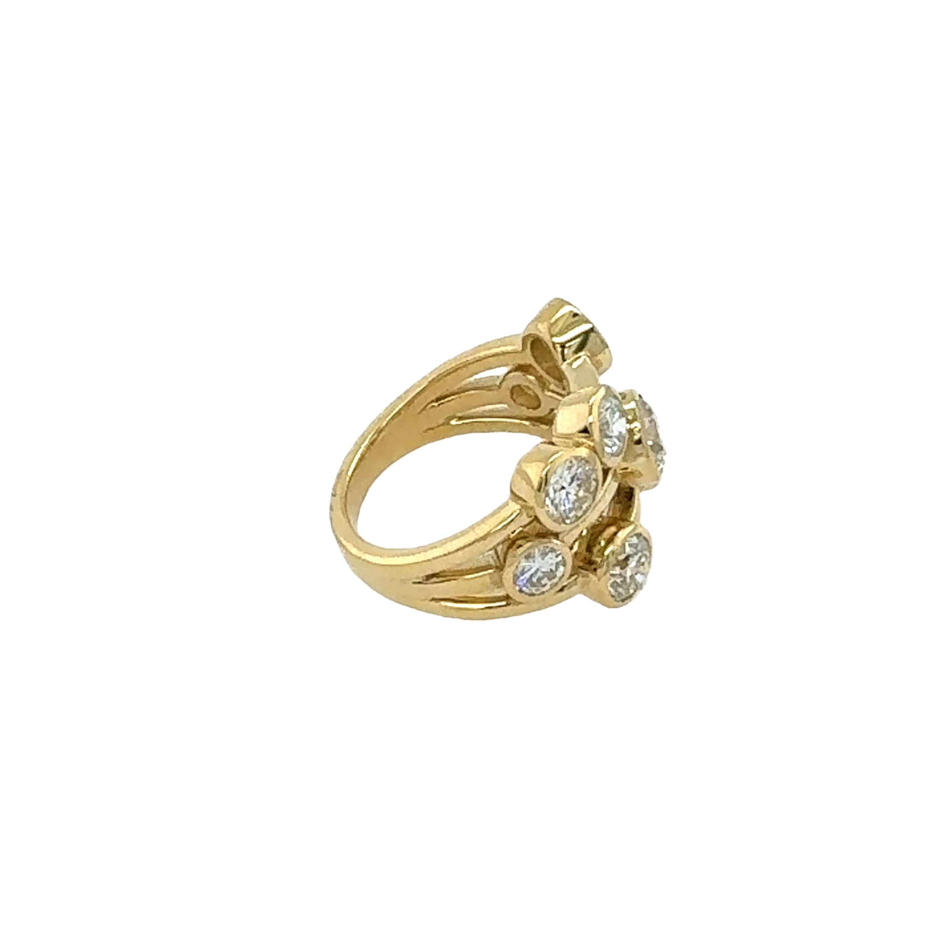 9-Stone Diamond Ring, Set With 3.17ct Round Brilliant Diamonds In 18ct ...