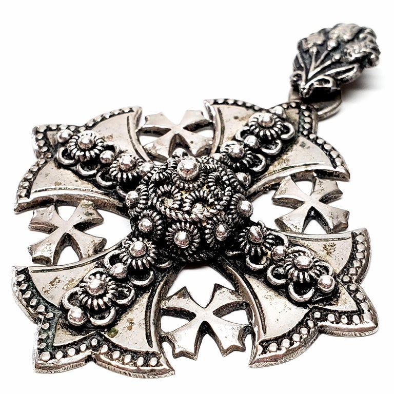 900 Silver Jerusalem Crusaders Cross Pendant at 1stDibs | what is ...