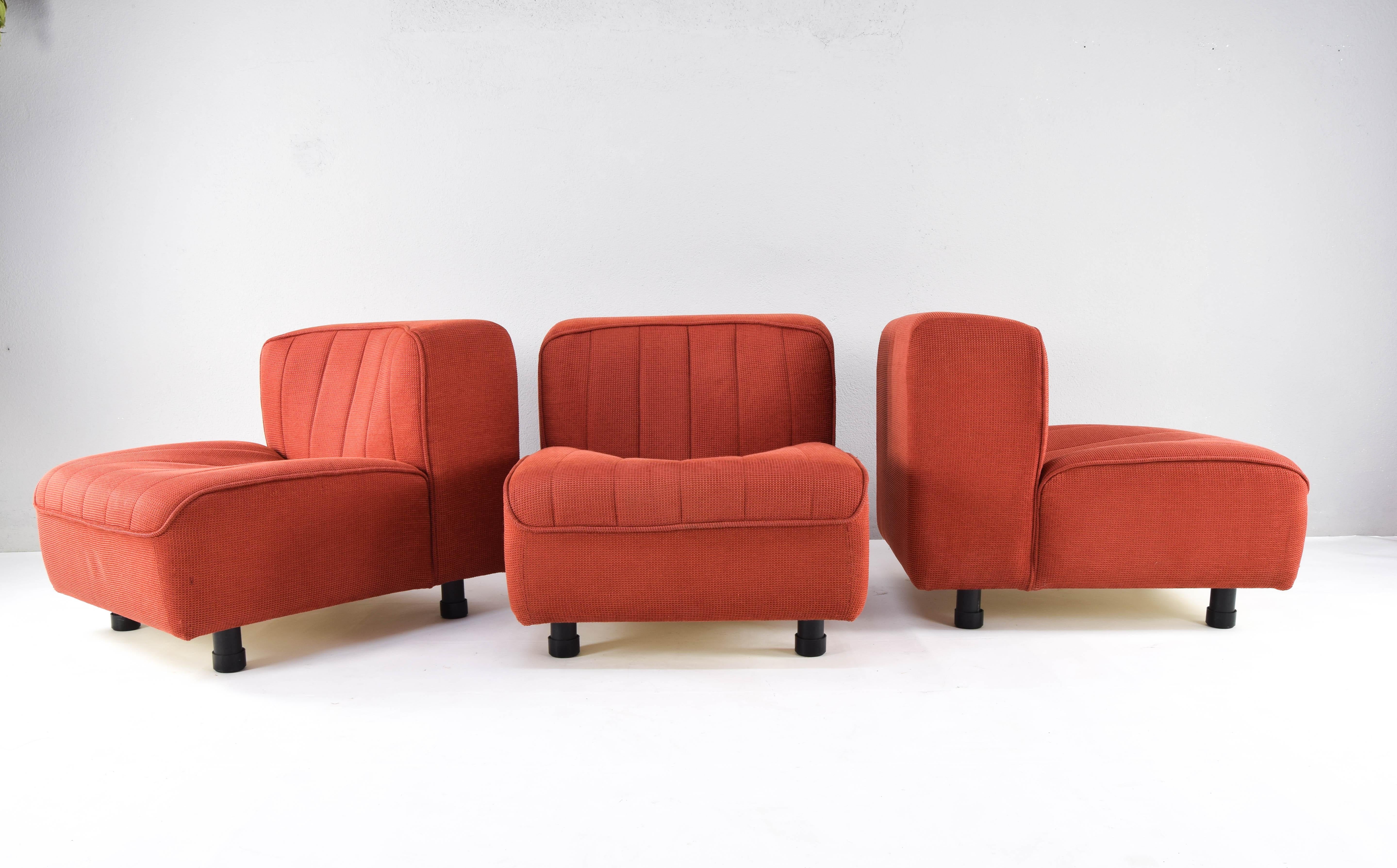 9000 Modular Lounge Chairs or Sofa by Tito Agnoli for Arflex Italy 70s ...