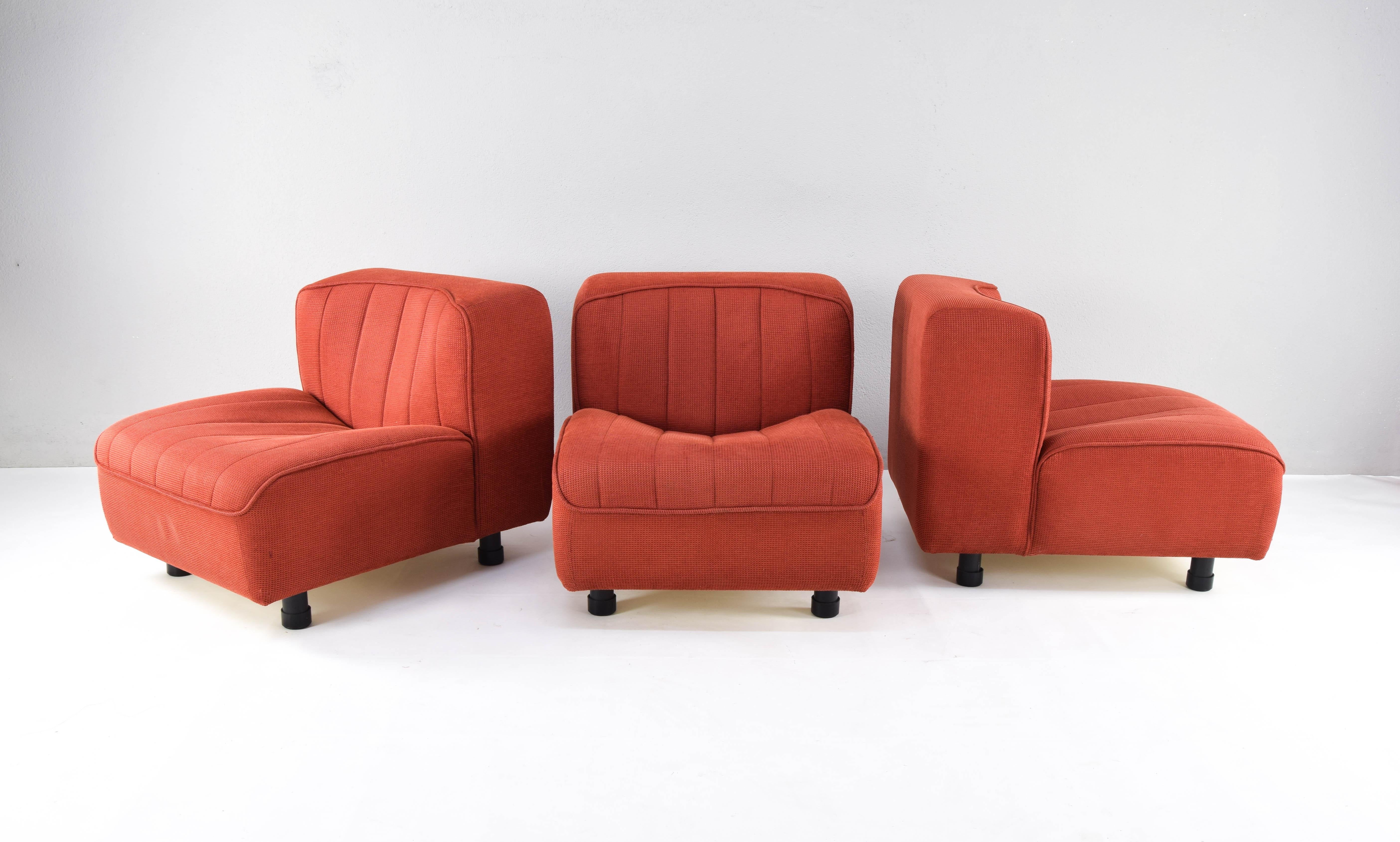 9000 Modular Lounge Chairs or Sofa by Tito Agnoli for Arflex Italy 70s ...