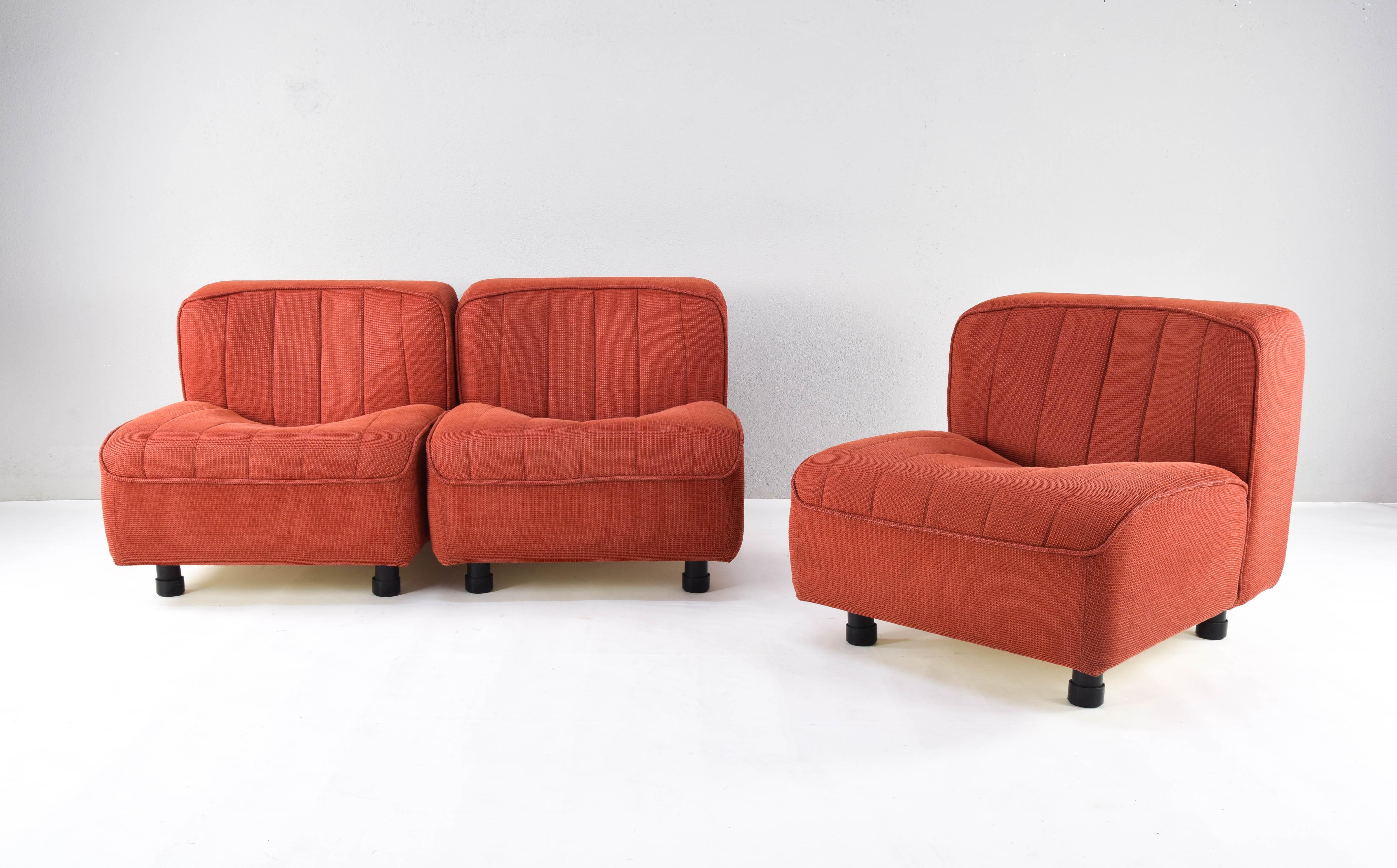 9000 Modular Lounge Chairs or Sofa by Tito Agnoli for Arflex Italy 70s ...