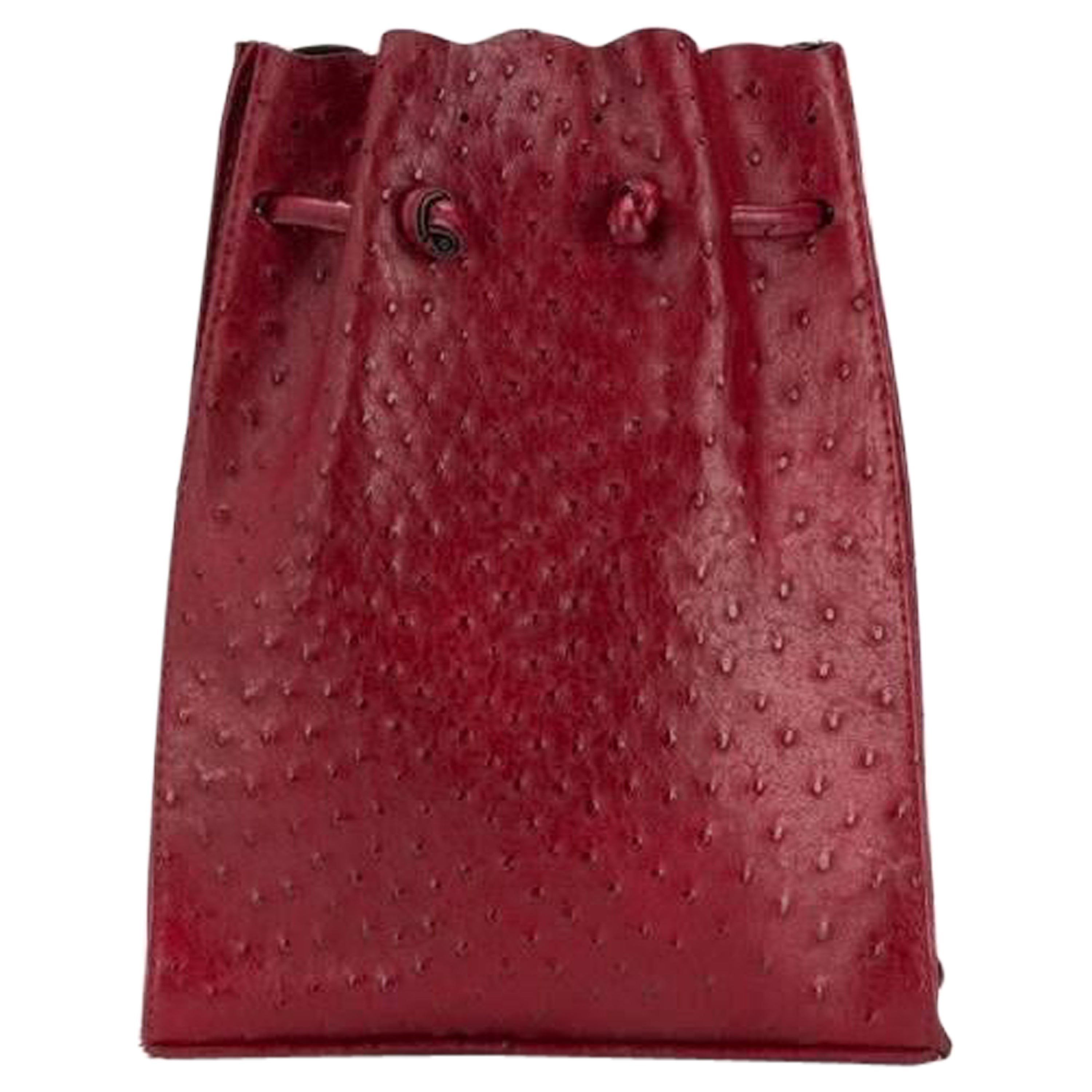 90s A.N.G.E.L.O. Vintage Cult 90s burgundy ostrich leather backpack For ...