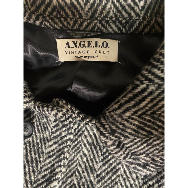 90s A.N.G.E.L.O. Vintage Cult herringbone pattern virgin wool coat at ...
