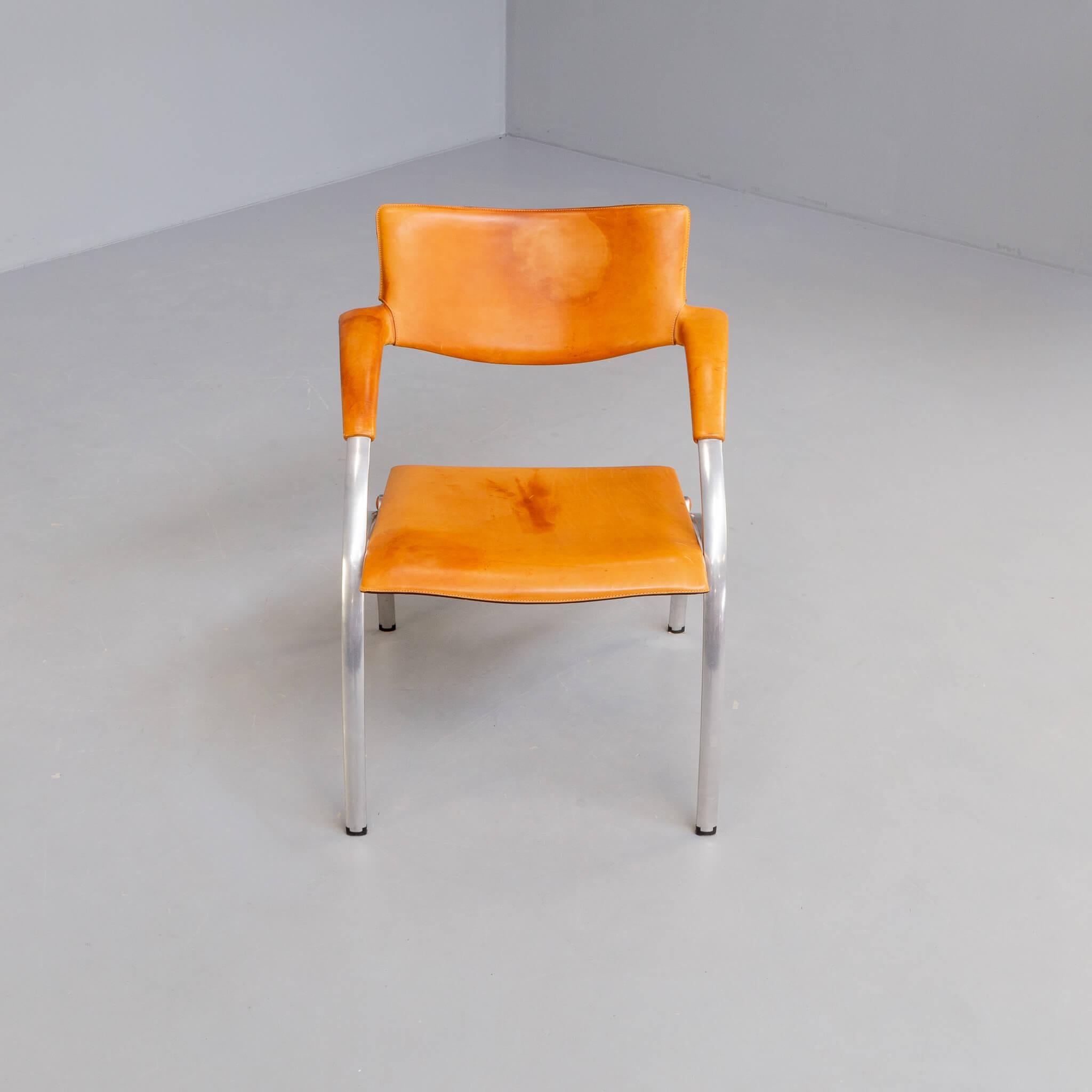 90s Cognac Leather Side Chair for Amat-3 For Sale at 1stDibs | amat ...