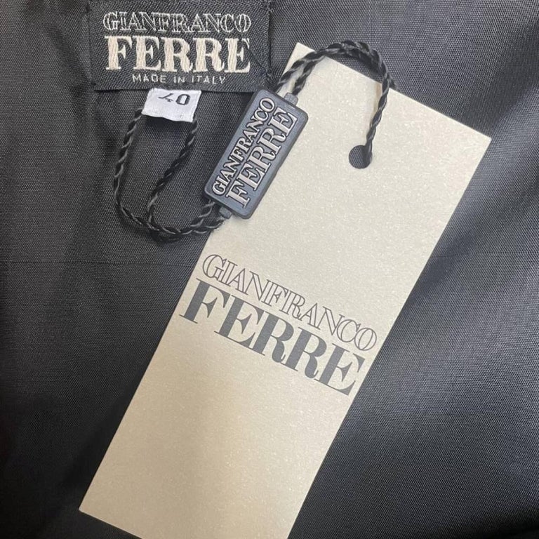 90s Gianfranco Ferré Vintage black leather mini dress For Sale at 1stDibs