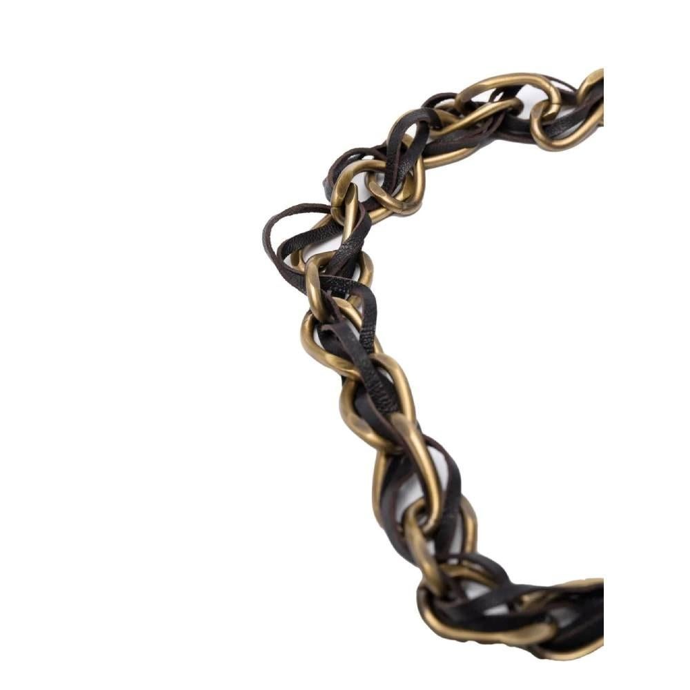90s Gianfranco Ferrè Vintage chain belt with braided details For Sale ...