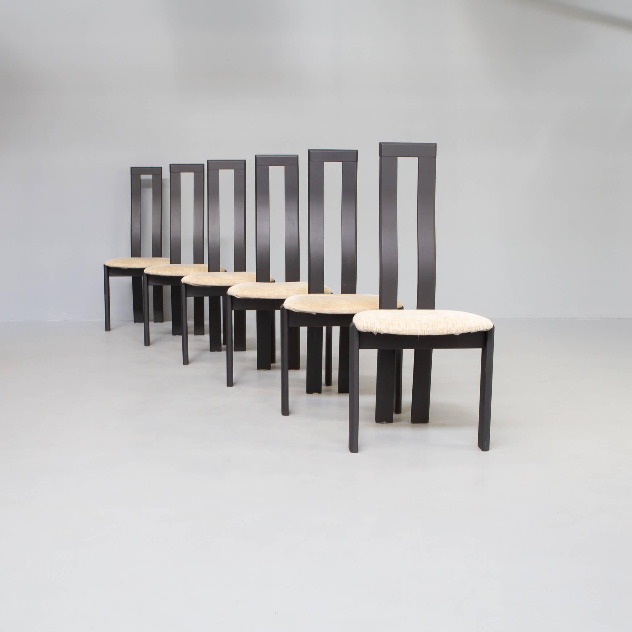 90s High Back Laminated Wood Dining Chair Set/6 For Sale at 1stDibs ...