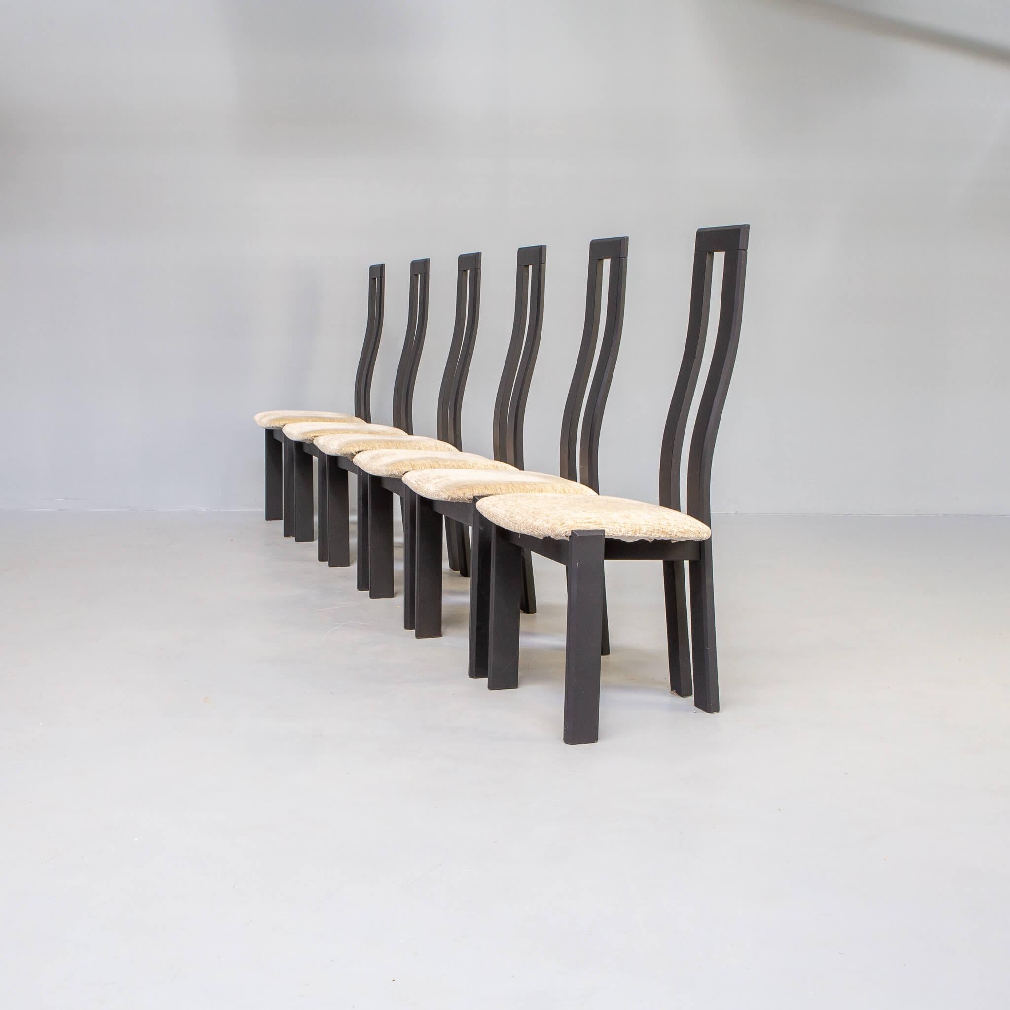 90s High Back Laminated Wood Dining Chair Set/6 For Sale at 1stDibs ...