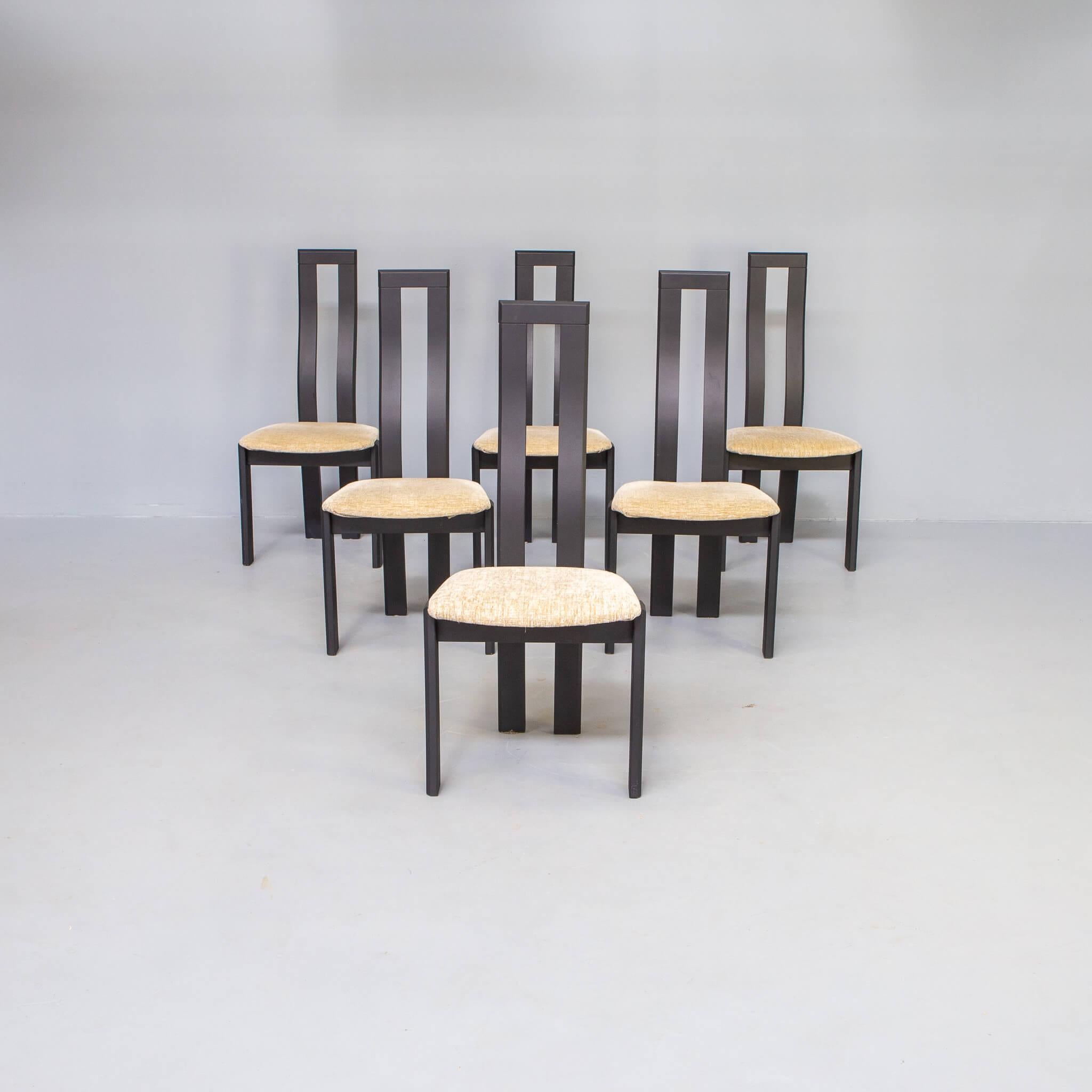 90s High Back Laminated Wood Dining Chair Set/6 For Sale at 1stDibs ...