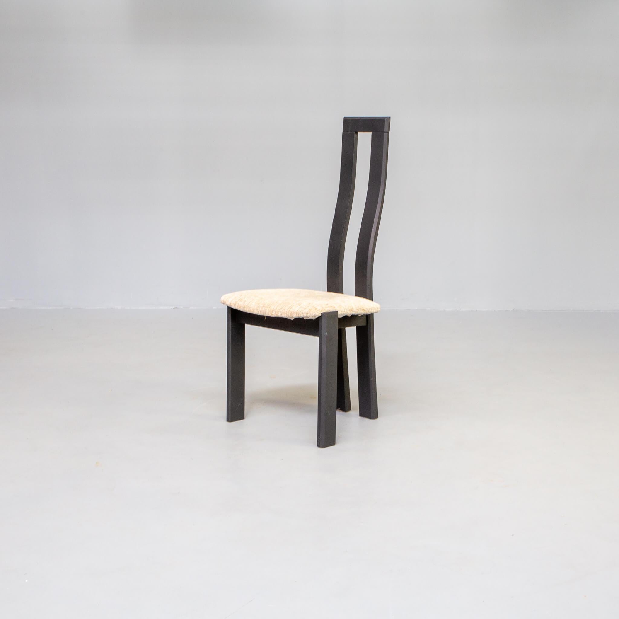 90s High Back Laminated Wood Dining Chair Set/6 For Sale at 1stDibs ...