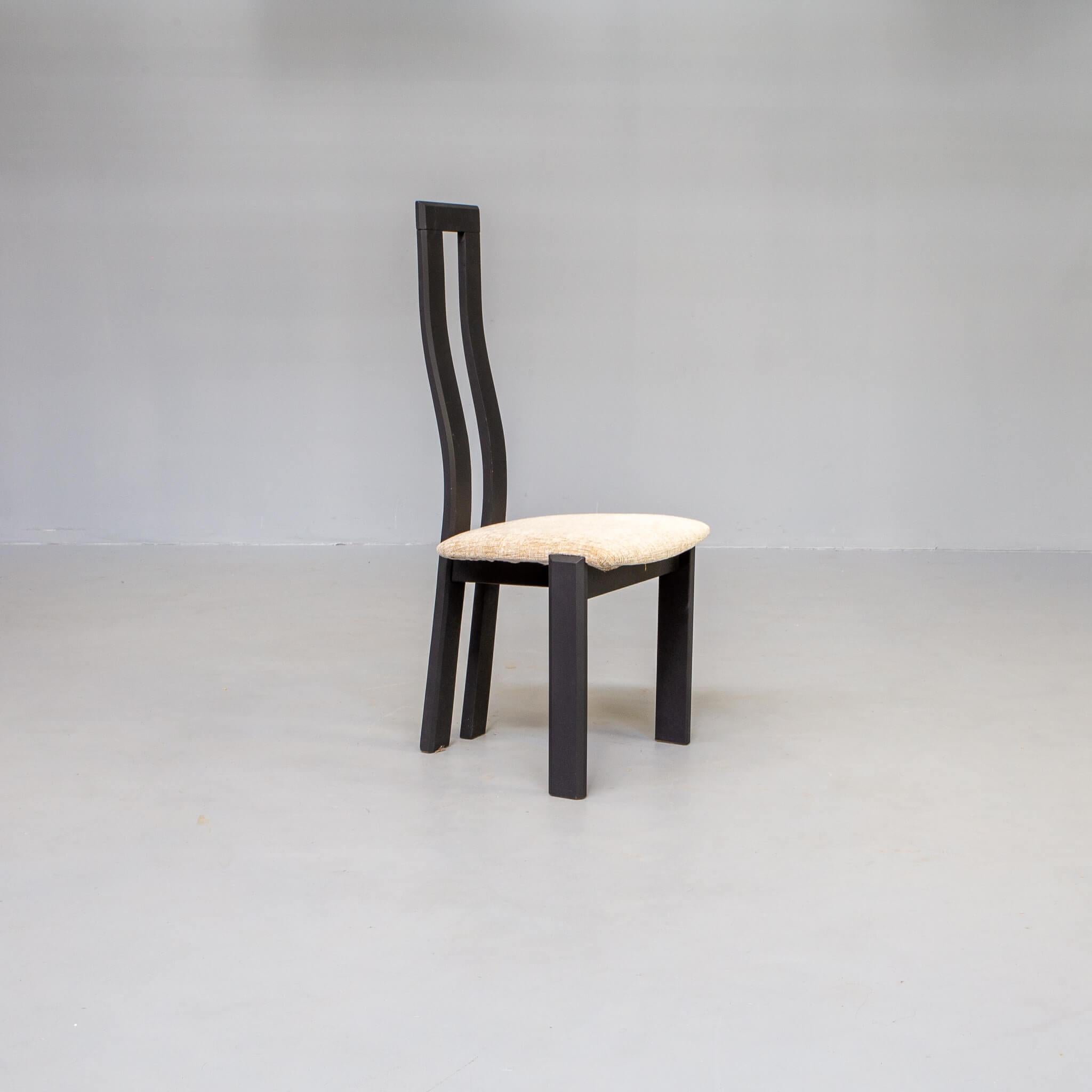 90s High Back Laminated Wood Dining Chair Set/6 For Sale at 1stDibs ...