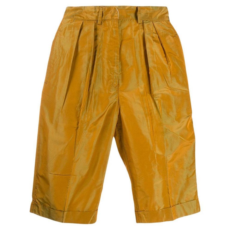 90s Jean Paul Gaultier Vintage iridescent fabric silk bermuda shorts ...