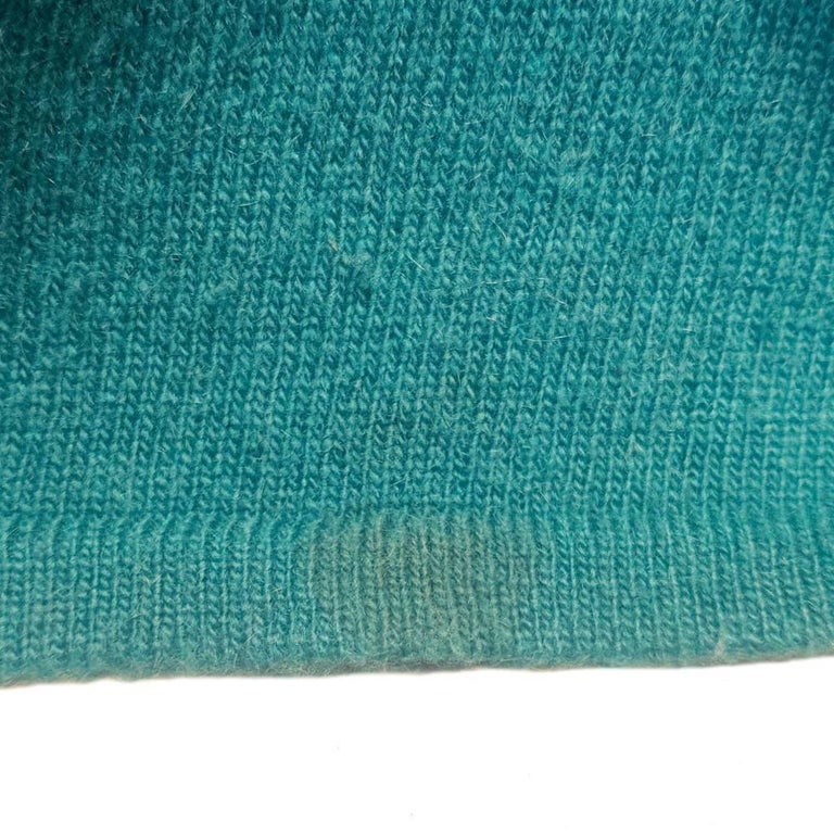 90s Kenzo Vintage turquoise cashmere sweater For Sale at 1stDibs