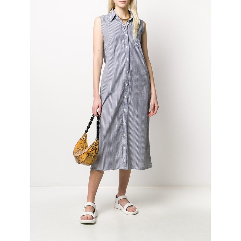 90s Margiela Vintage striped cotton sleeveless chemisier dress For Sale ...