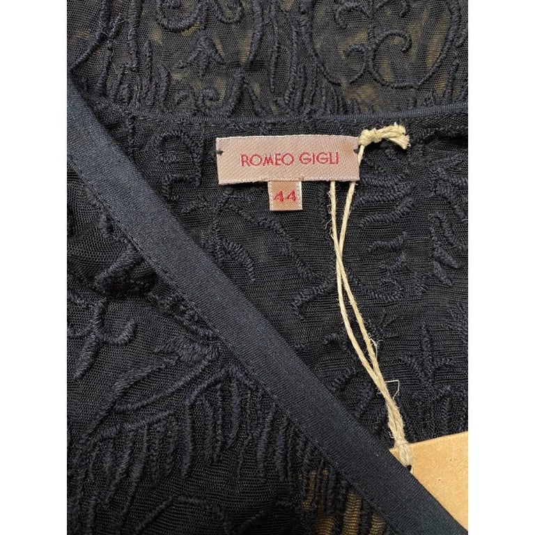 90s Romeo Gigli Vintage black semitransparent fabric top For Sale at ...