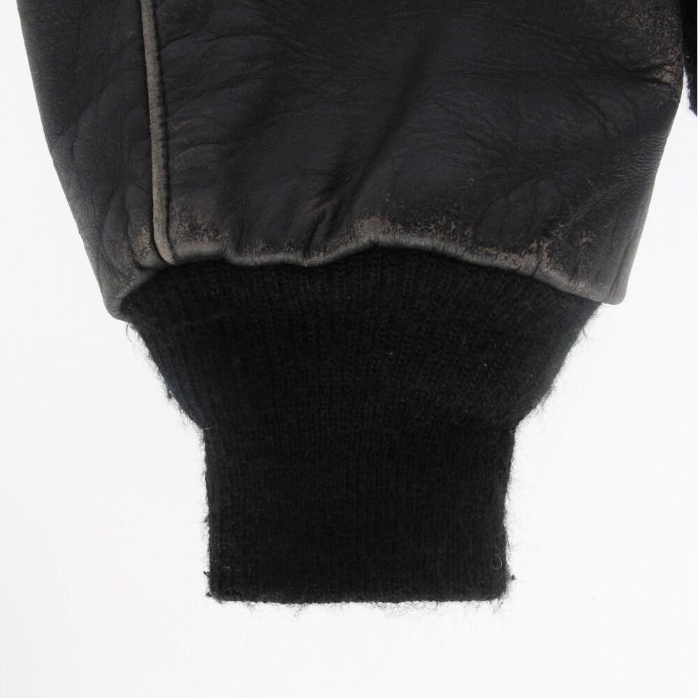 90s Schott Vintage black leather jacket with sheepskin lining For Sale ...