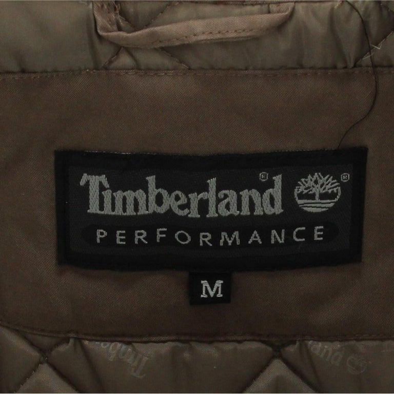 90s Timberland brown jacket with removable sleeves For Sale at 1stDibs