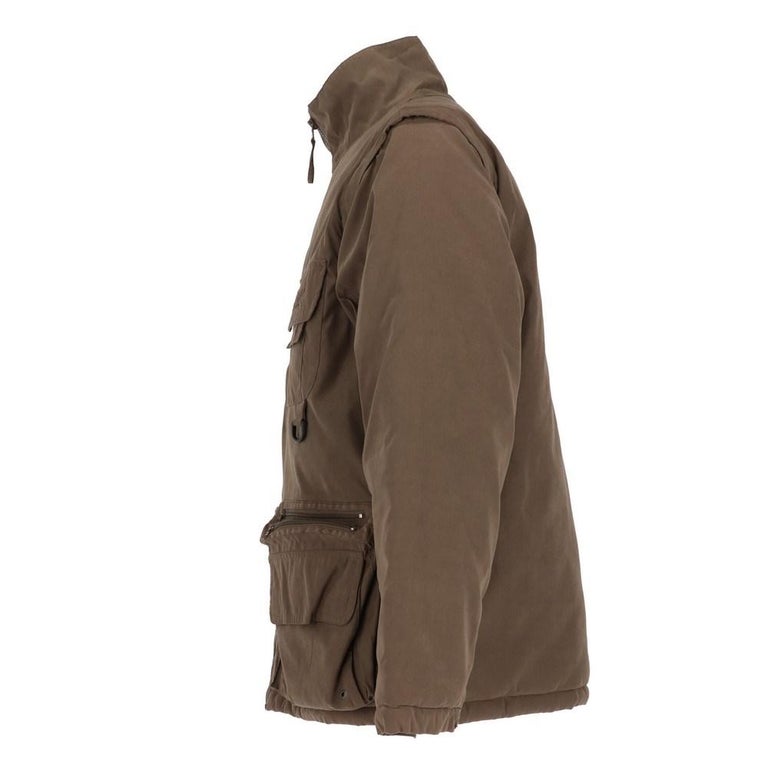 90s Timberland brown jacket with removable sleeves For Sale at 1stDibs