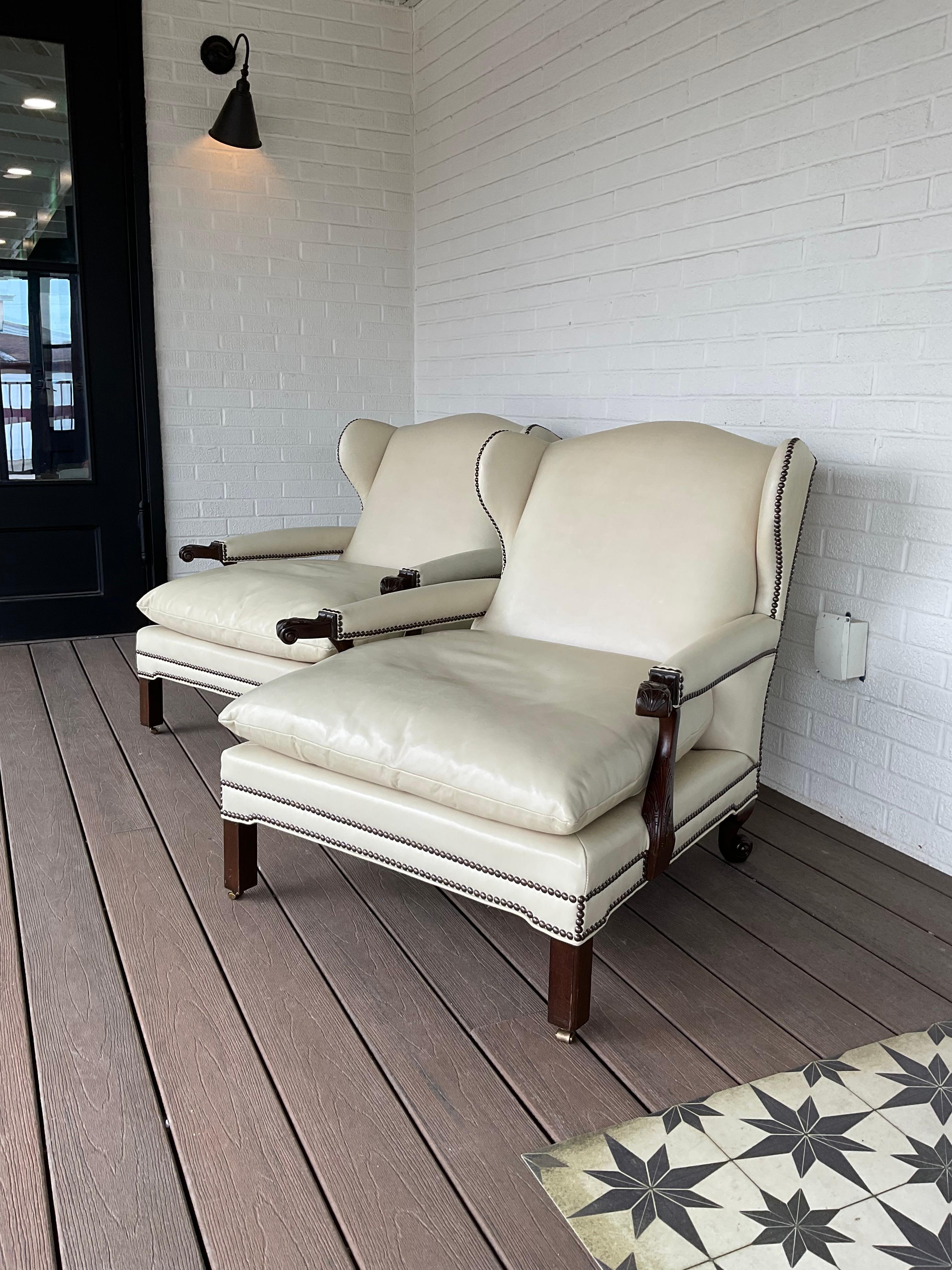 1990s Vintage Leather Club Chairs from Hickory Furniture For Sale at ...