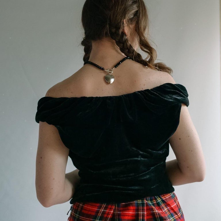 90s Vivienne Westwood Black Velvet Corset For Sale at 1stDibs
