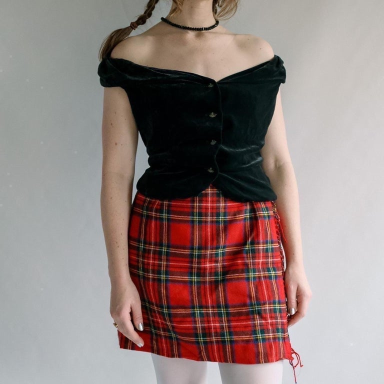 90s Vivienne Westwood Black Velvet Corset For Sale at 1stDibs