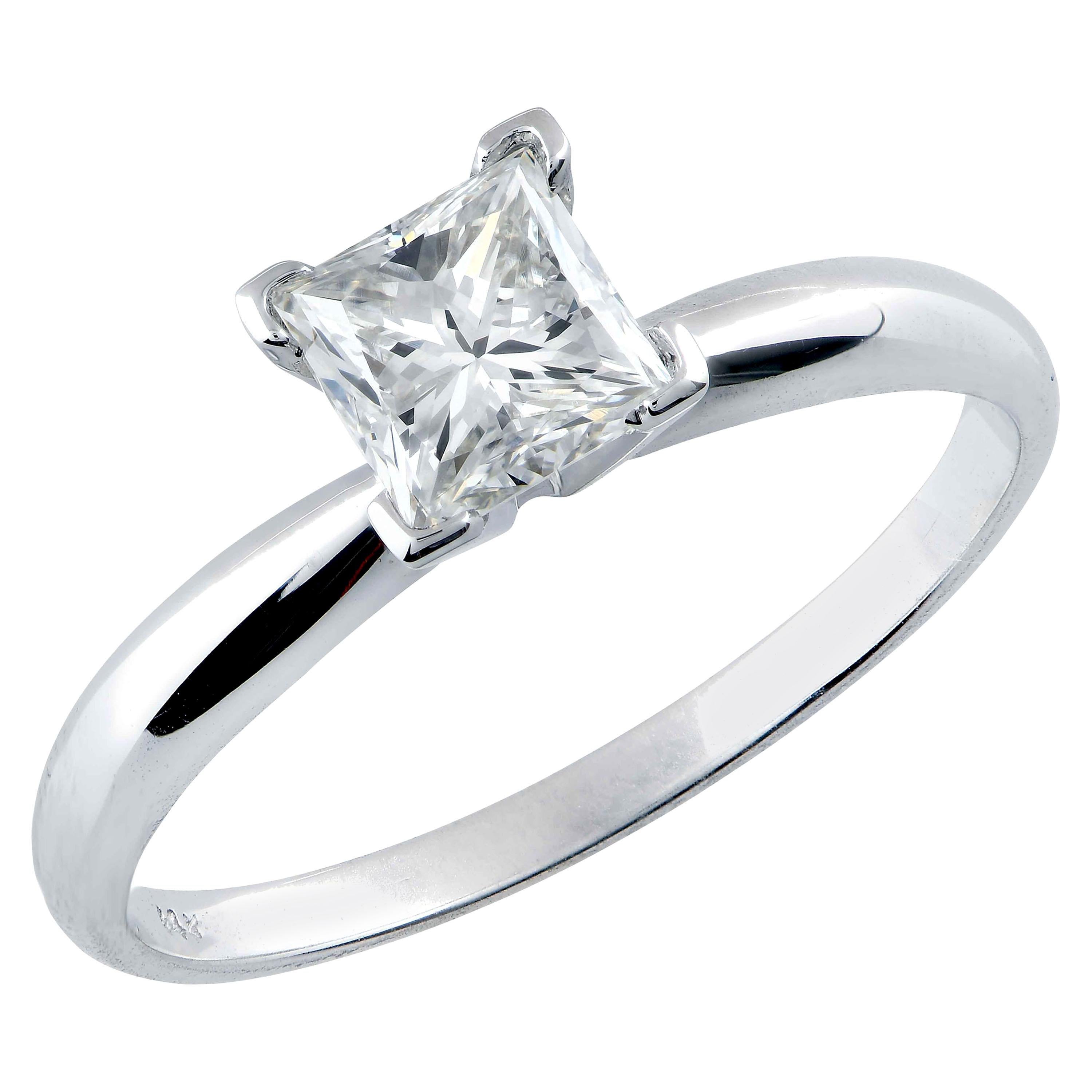 .91 Carat GIA Graded H / VS1 Princess Cut Diamond Engagement Ring For ...