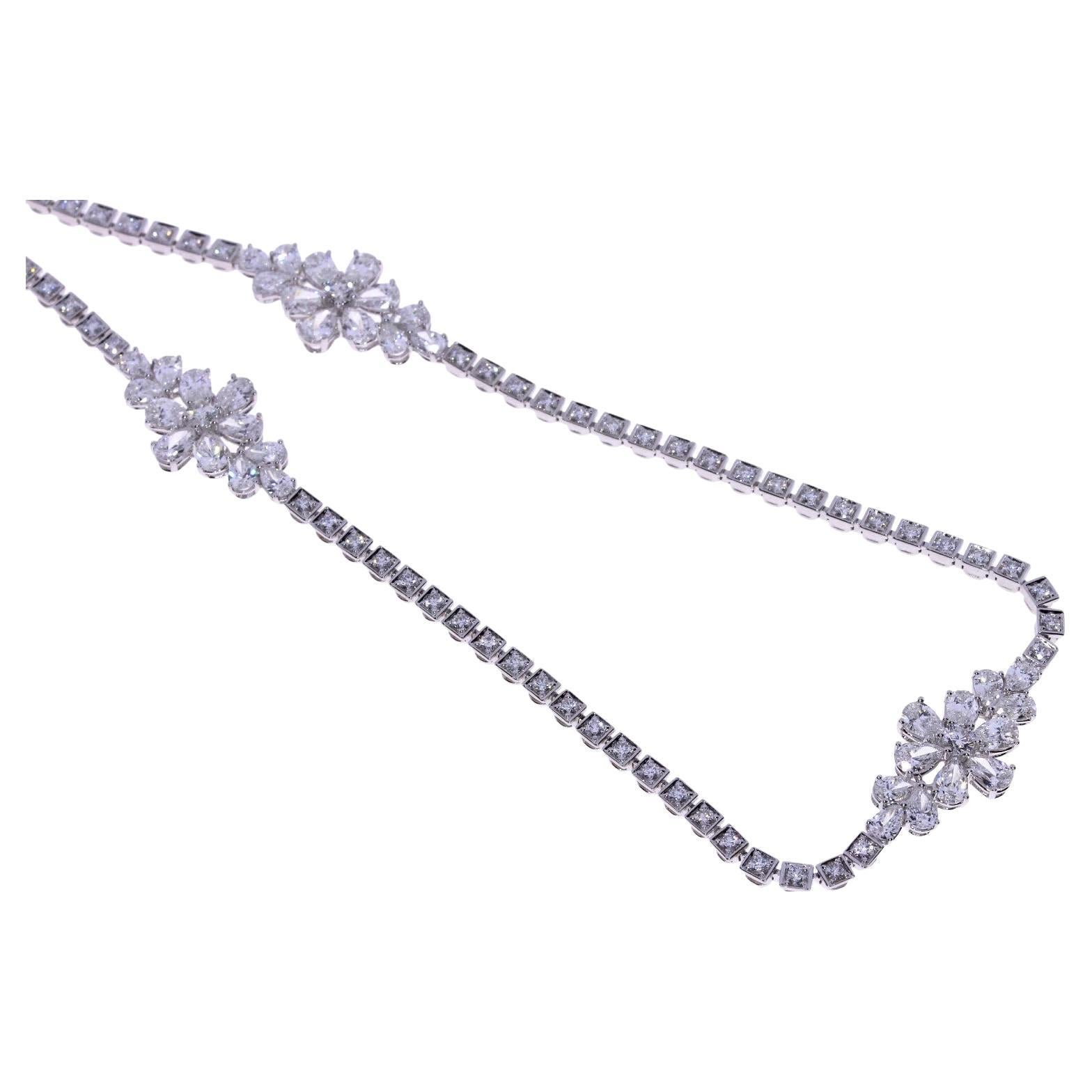 Diamond Tennis Opera Necklace at 1stDibs
