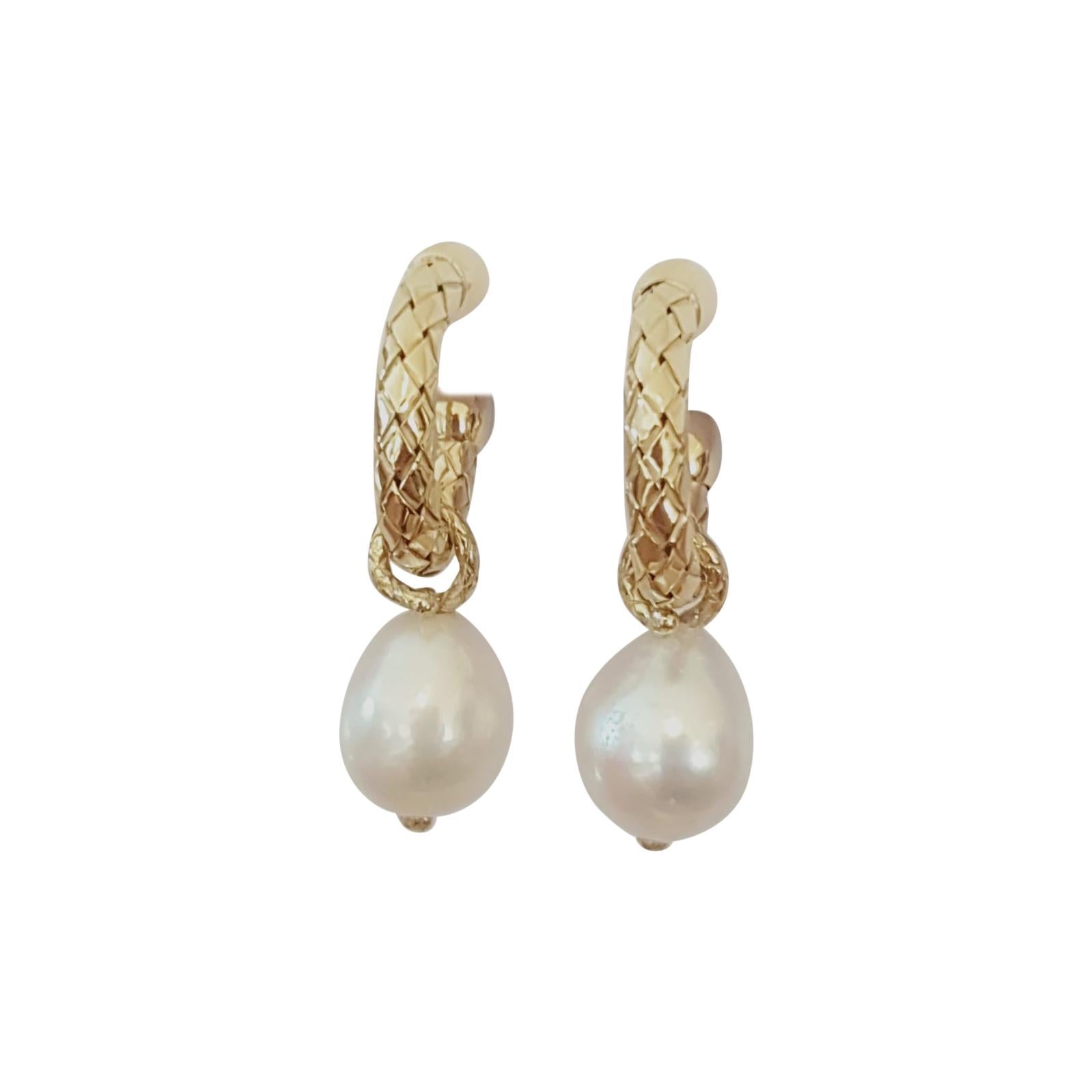 Elegant Mabe Pearl Diamond Gold Dangle Earrings At 1stdibs