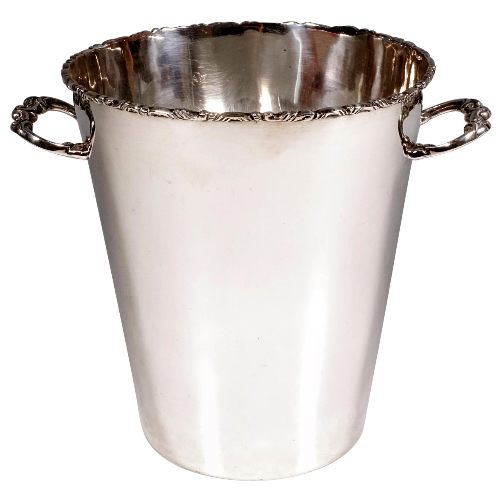 20th Century Italian Silver Engraved Whisky Bottle Holder "Jack Daniel ...