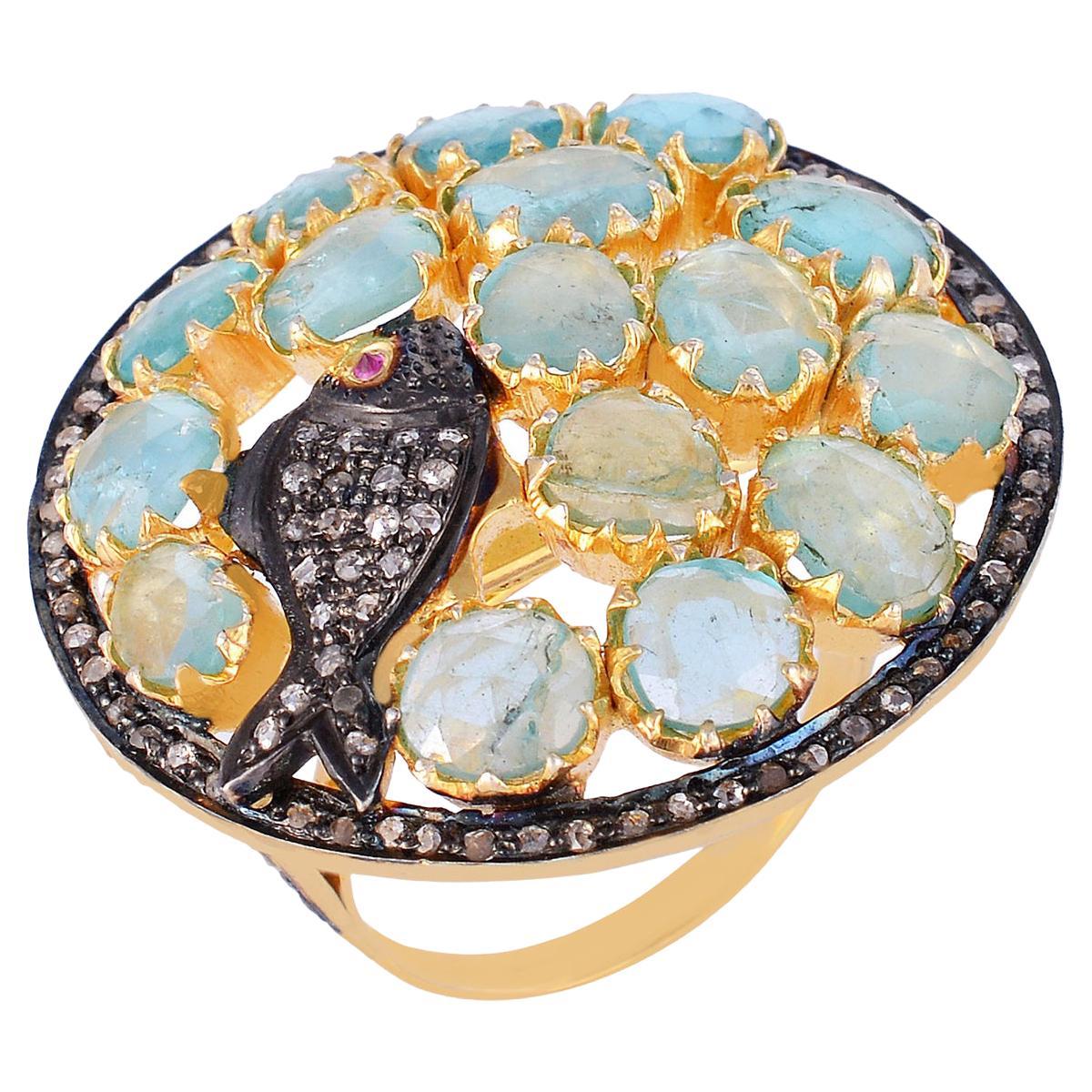 0.69cts Diamond 925 sterling Silver Ring For Sale at 1stDibs