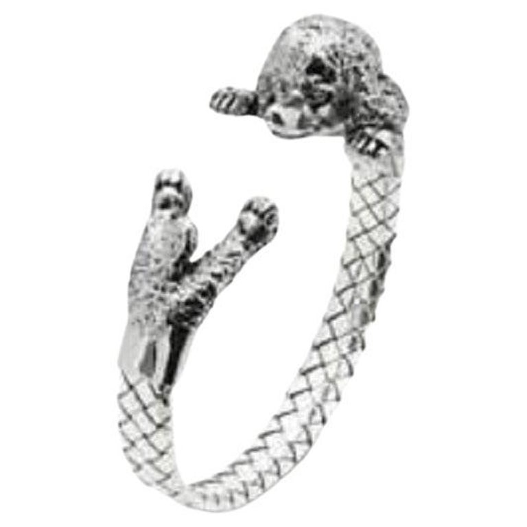 925 Sterling Silver Dog Puppy Animal Nature Hug Poodle Statement ...