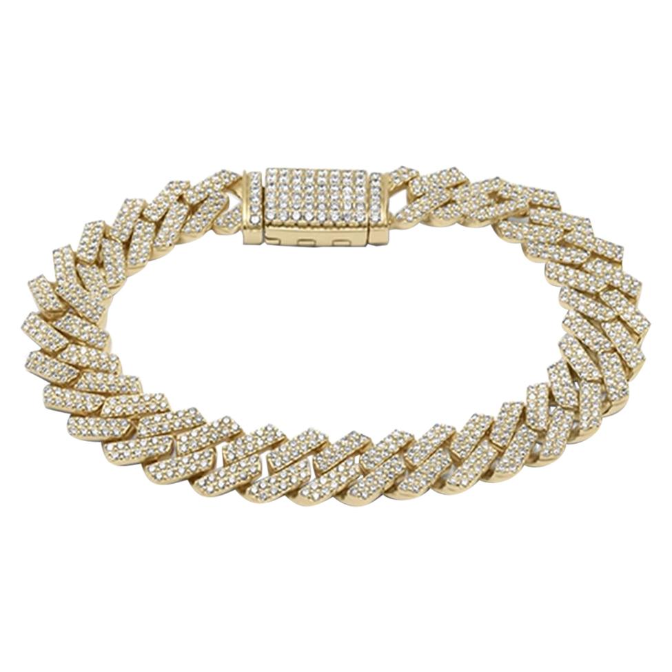 Chanel Première Diamond Onyx and 18K Yellow Gold Chain Link Bracelet ...